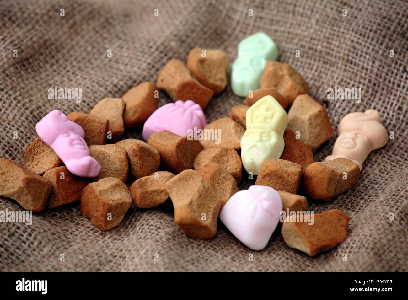 Traditional sweets for the celebration of Sinterklaas, a dutch holiday ...