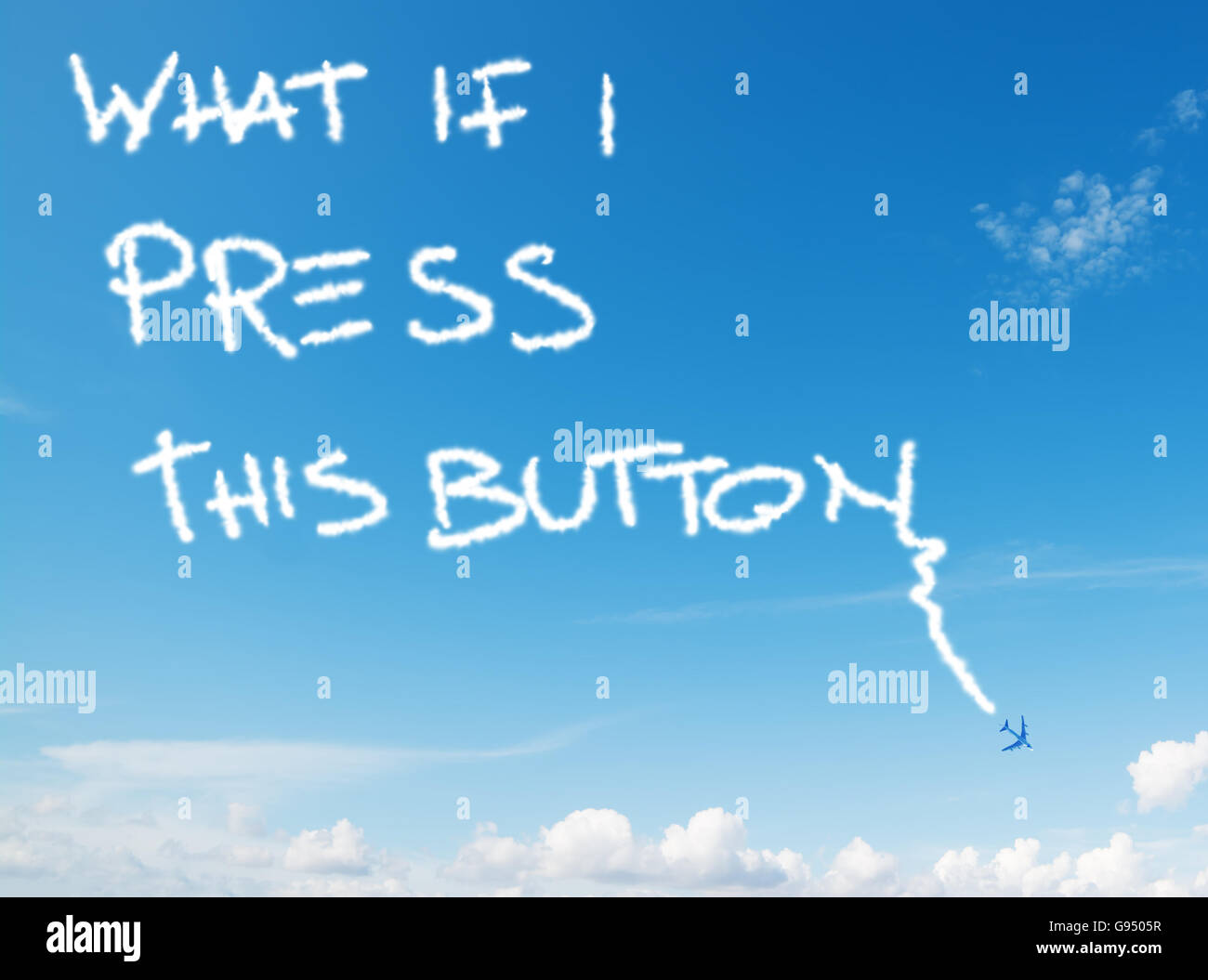 Sky writing plane hi-res stock photography and images - Alamy