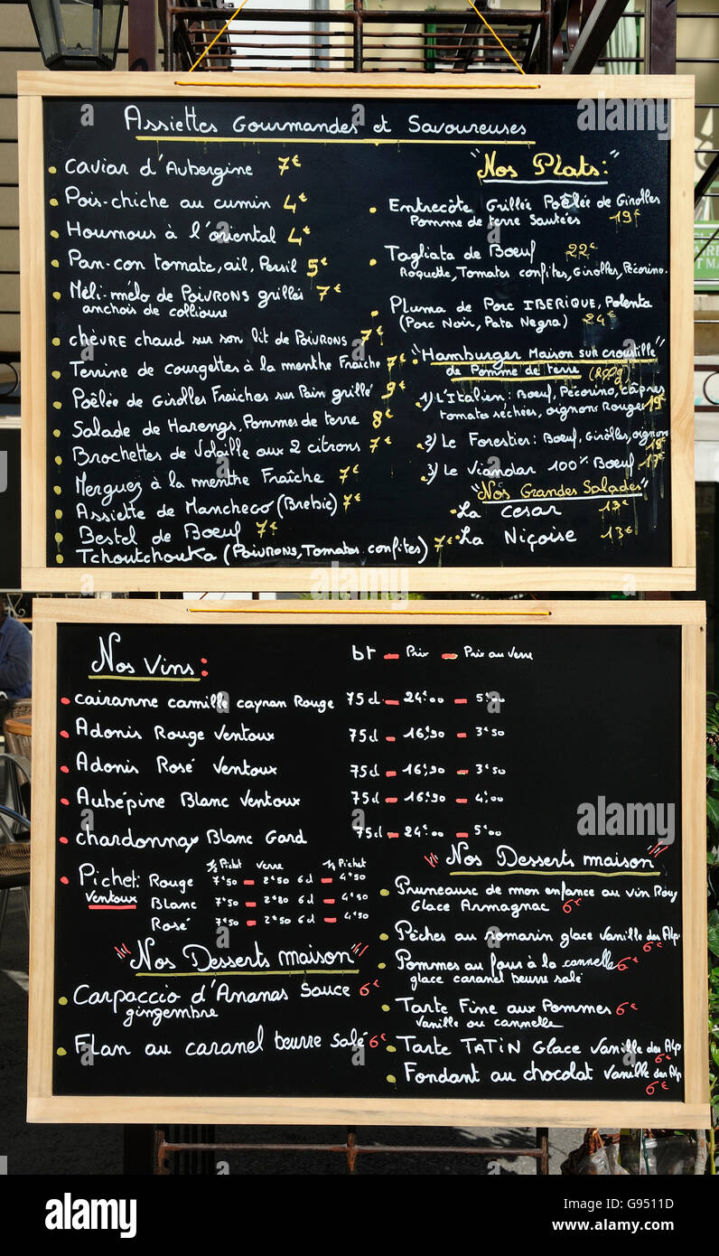 Menu outside door hi-res stock photography and images - Alamy