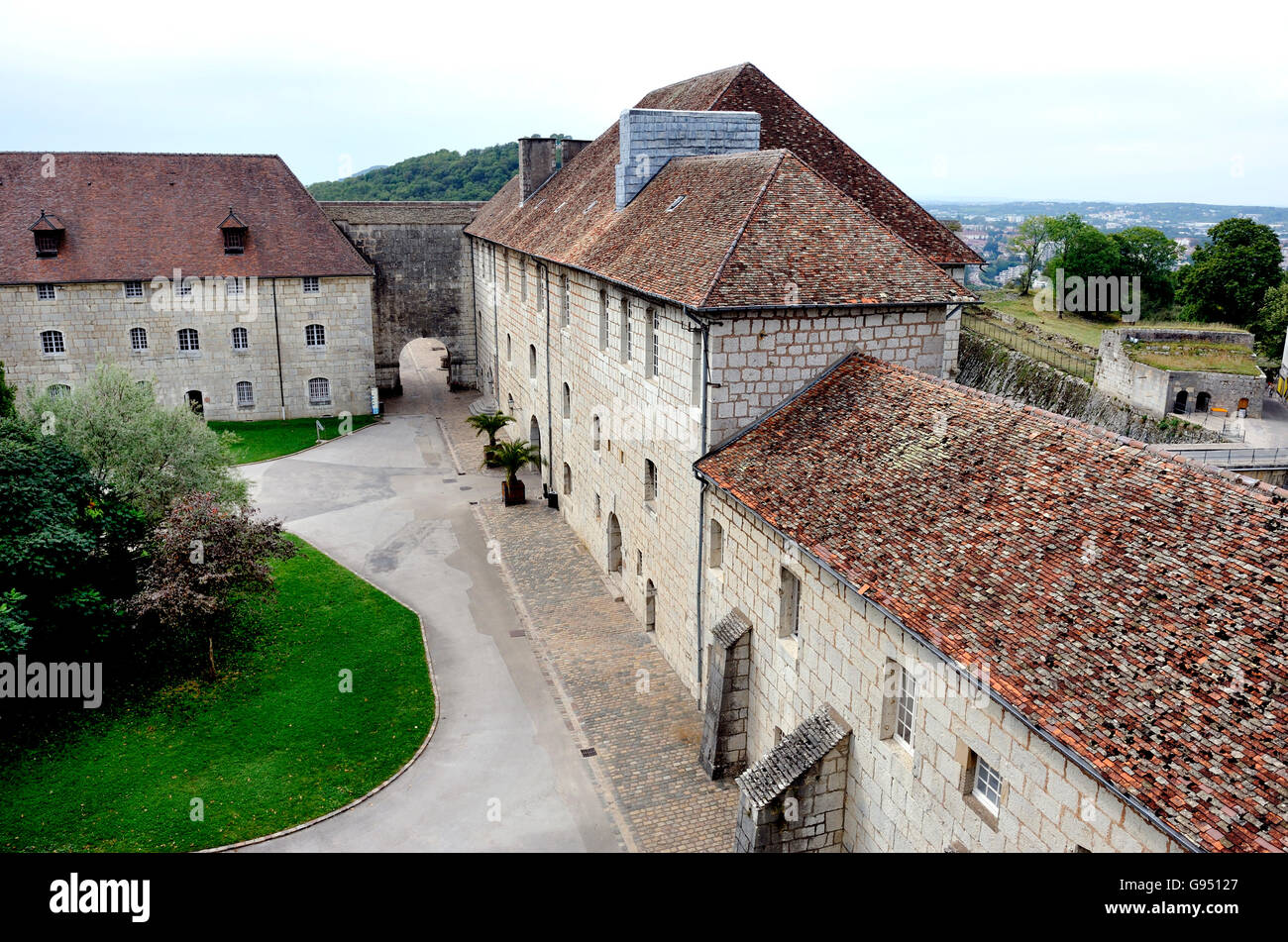Citadel of Besancon (Besançon) town, France. Built by Vauban to protect ...