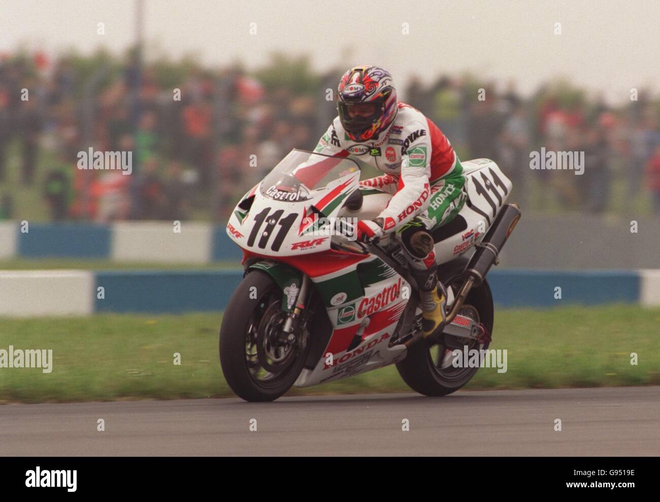 Superbike World Championship - Donington. Aaron Slight, Castrol Honda Stock Photo - Alamy