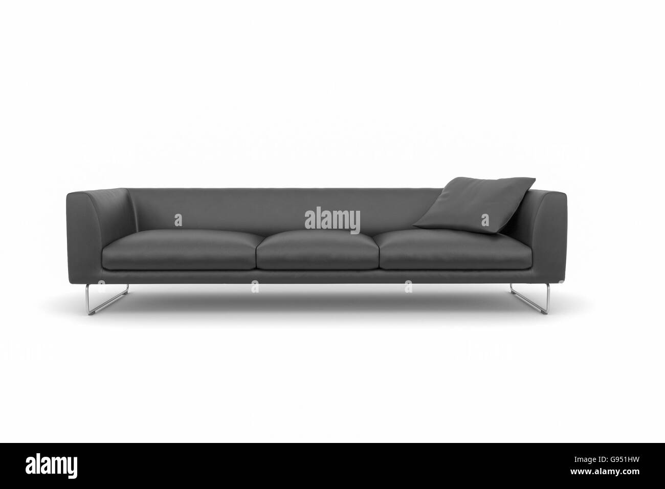 Isolate Big Sofa with shadow on white background. 3D render Stock Photo ...