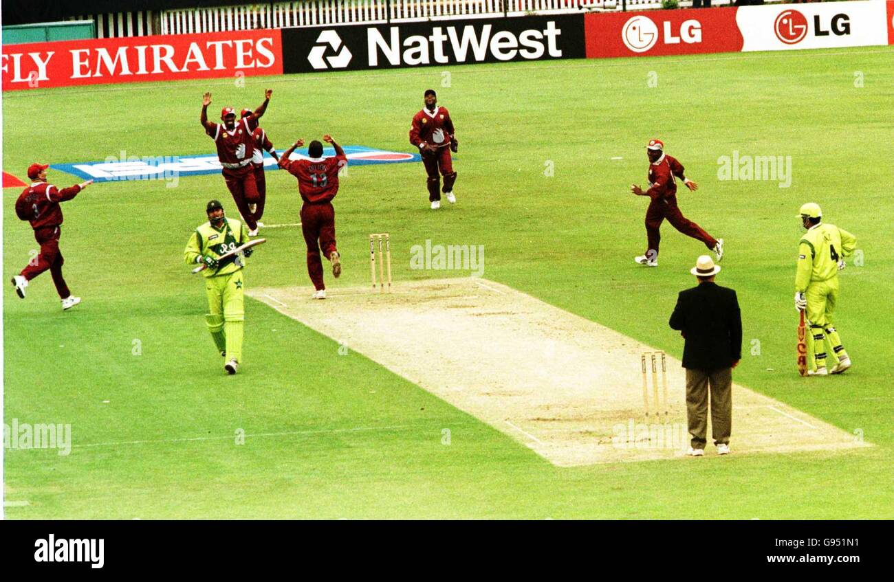 West Indies bowler Mervyn Dillon celebrates after wicket keeper Ridley ...