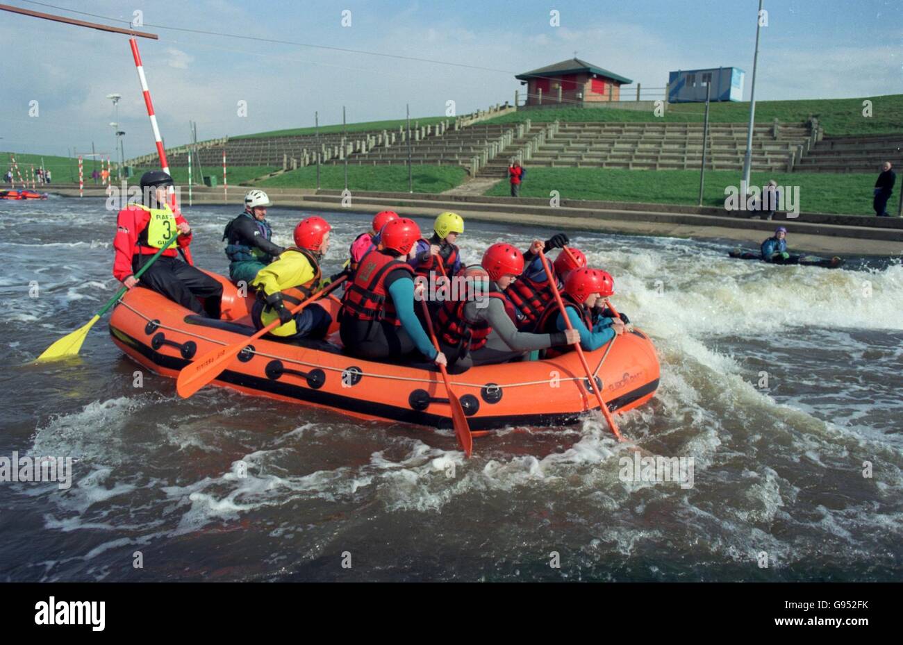 White Water Rafting - Holme Pier Point, Nottingham Stock Photo - Alamy