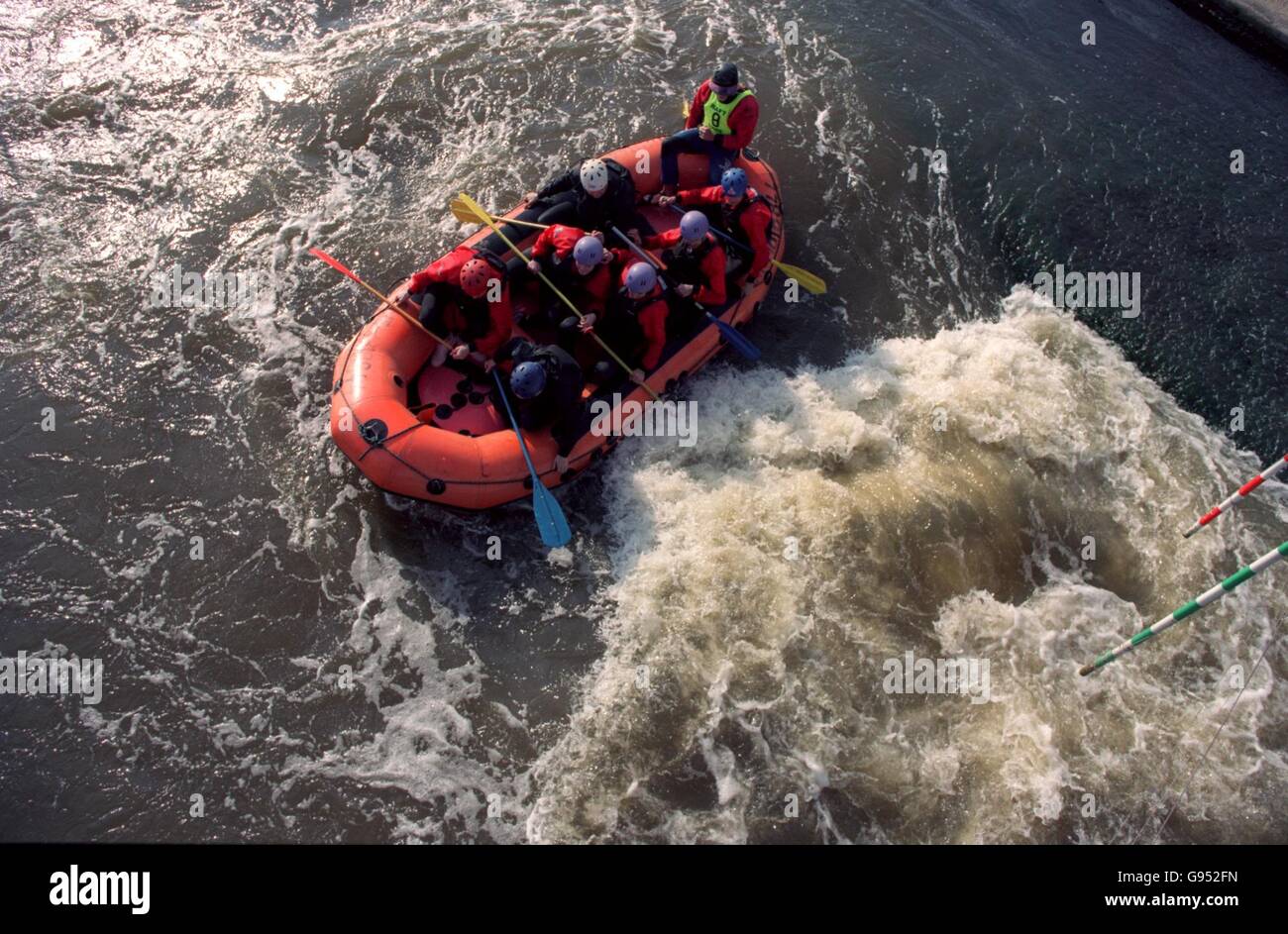 White Water Rafting - Holme Pier Point, Nottingham Stock Photo - Alamy