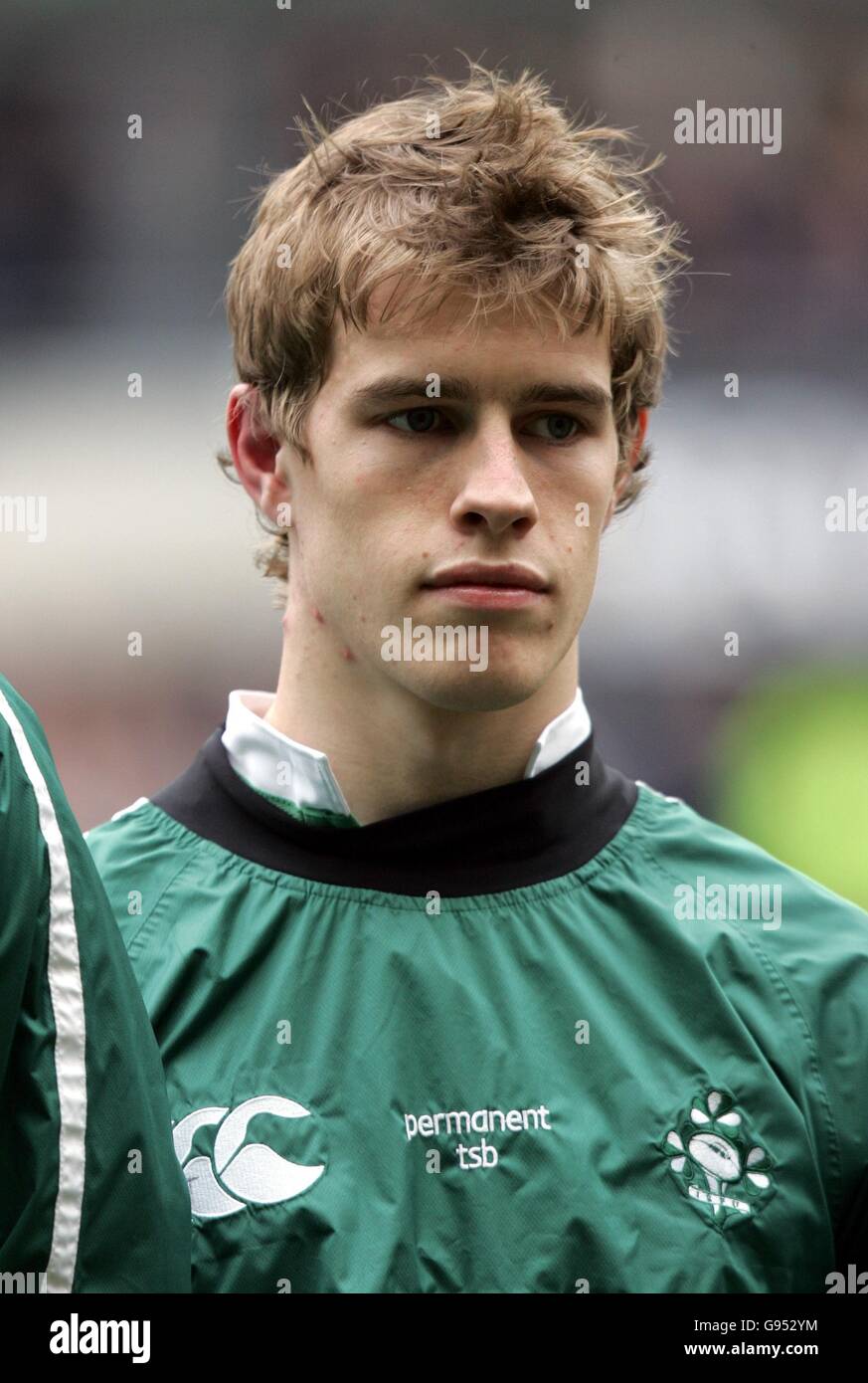 Ireland's Andrew Trimble lines up for the RBS 6 Nations match at the ...