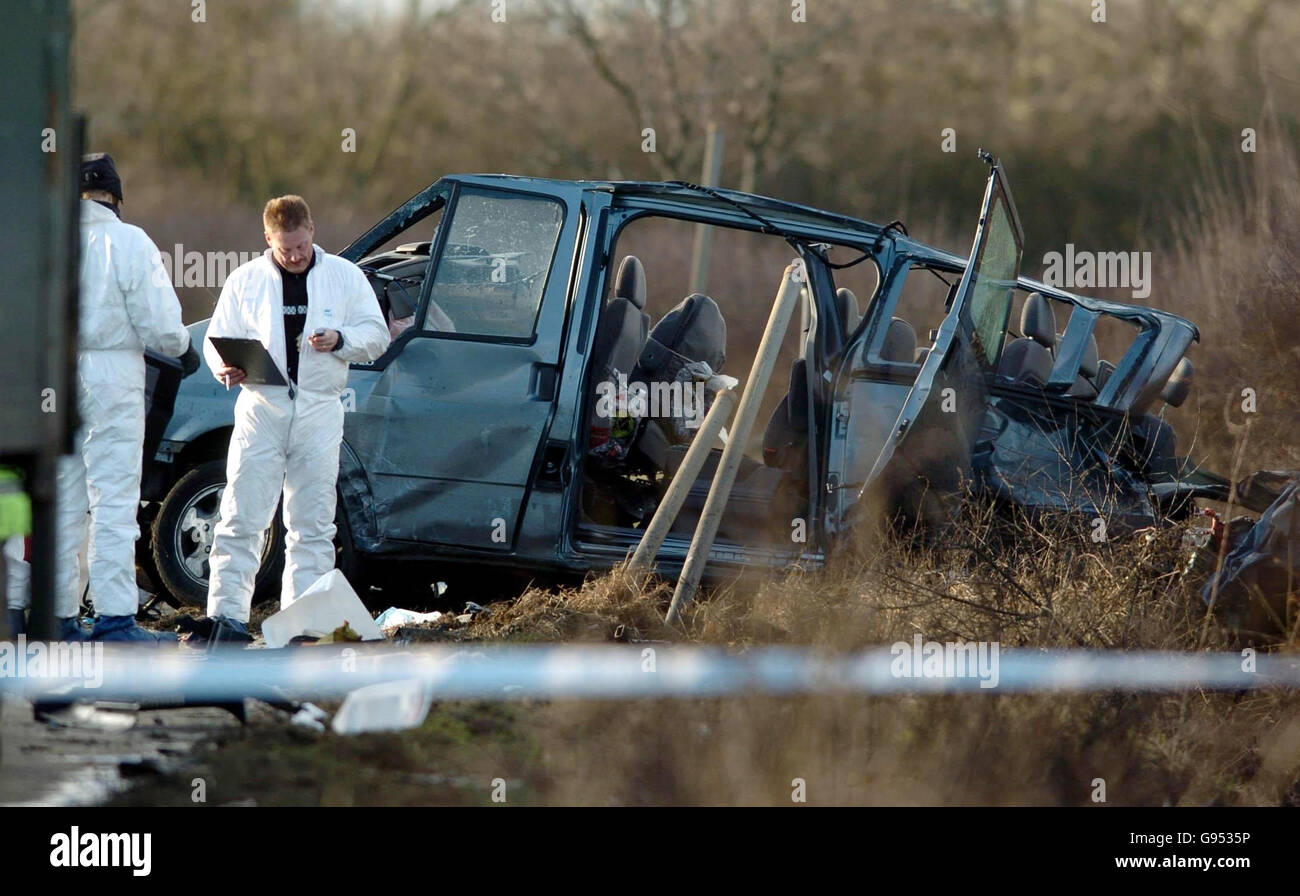 An overtaking manoeuvre that has gone badly wrong hi-res stock ...