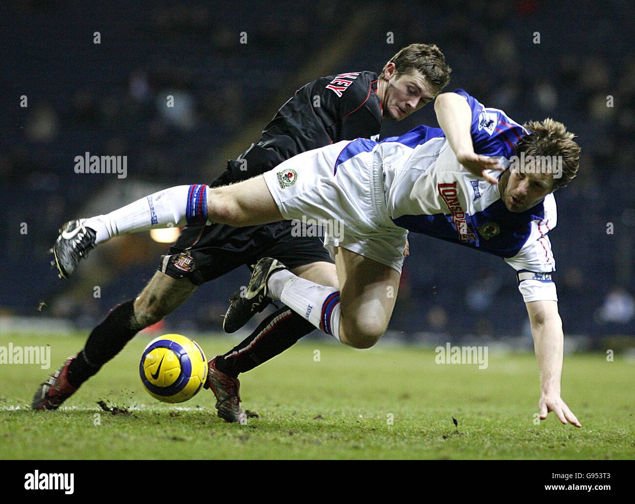 Sunderlands george mccartney battles with blackburn rovers andy todd hi ...