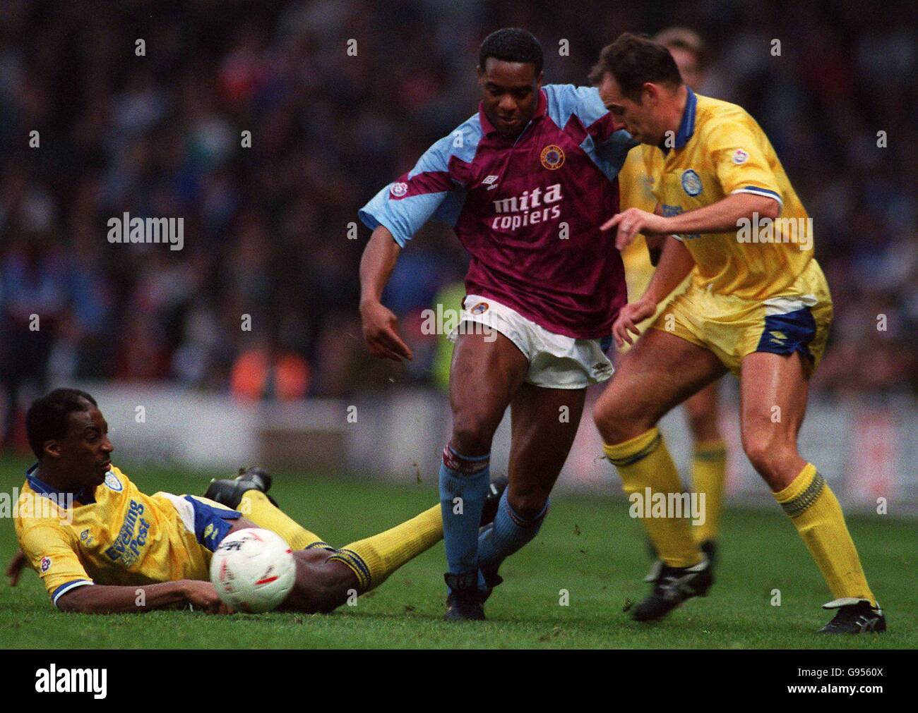 ENGLISH SOCCER. CHRIS WHYTE, LEEDS UNITED DALLIAN ATKINSON, ASTON VILLA ...