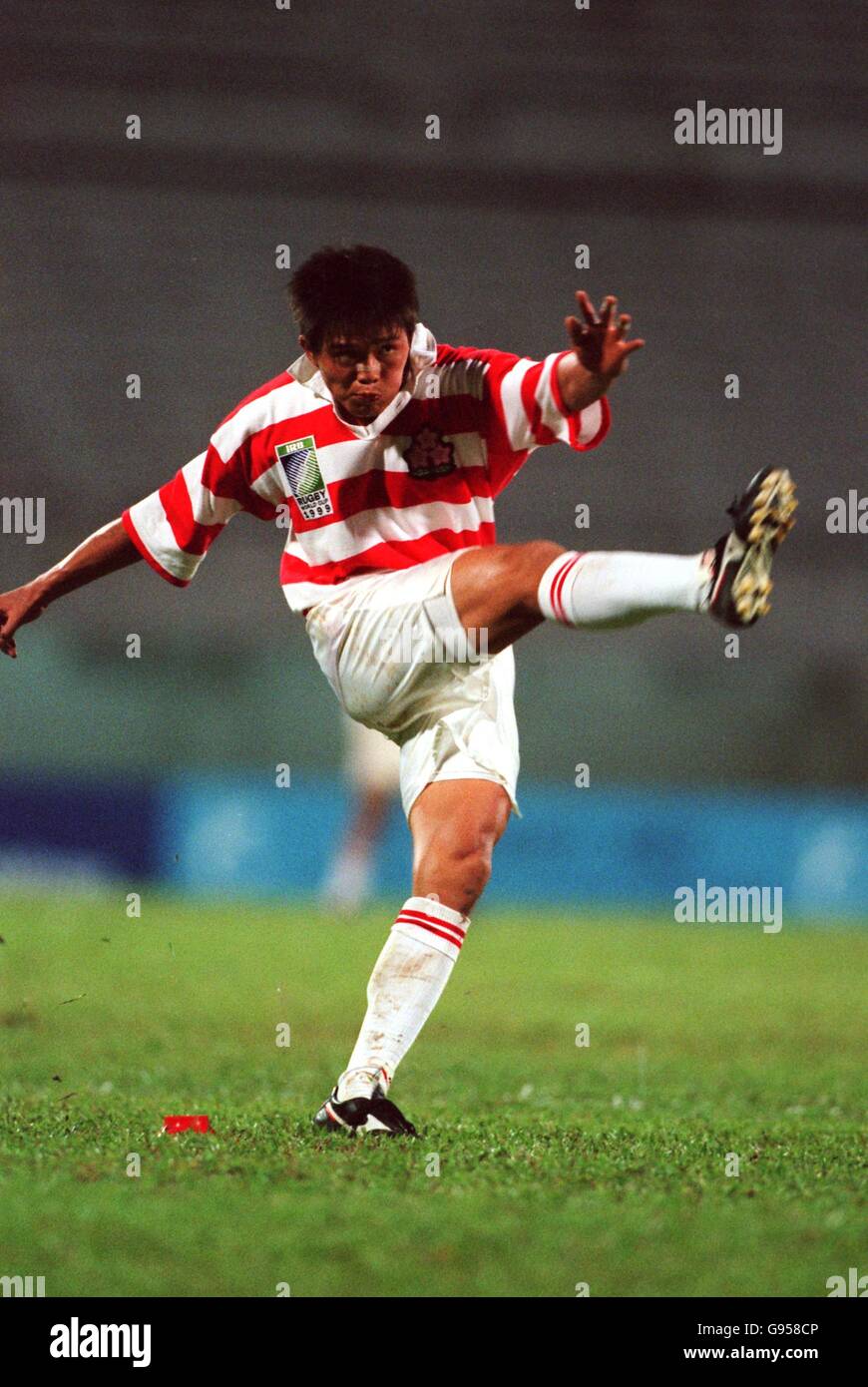Keisuke sawaki of japan kicks a conversion hi-res stock photography and ...
