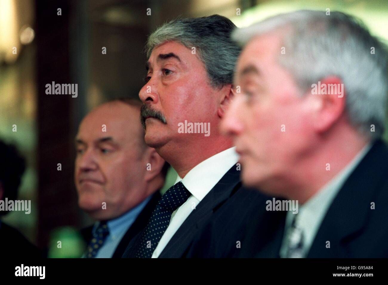 Liverpool chairman David Moores and joint Liverpool manager Roy Evans ...