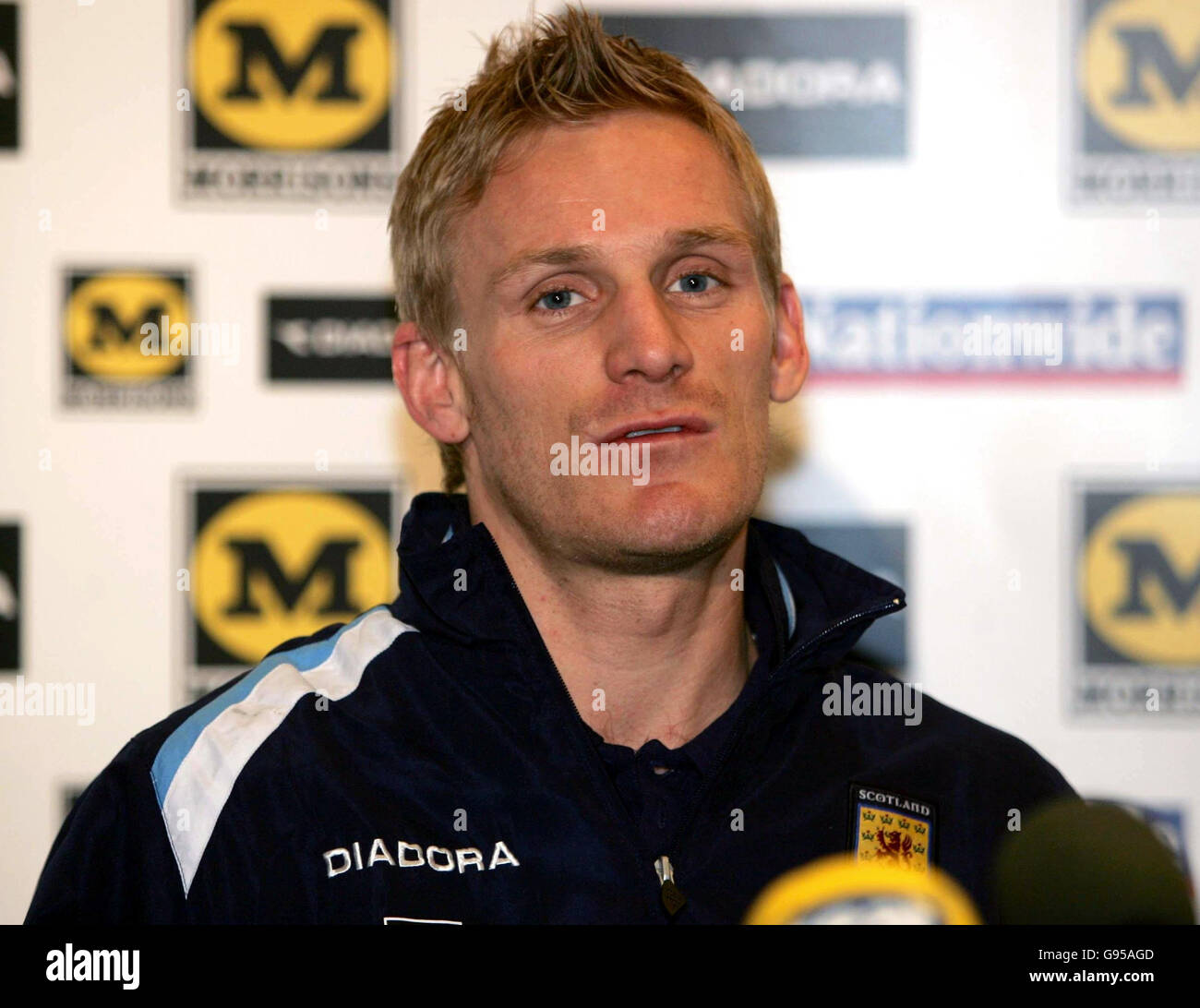 Scotland's Gary Teale during a press conference at Cameron House Hotel ...