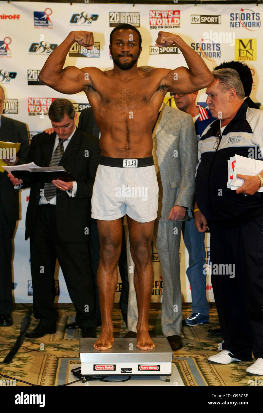 USA's Jeff Lacy during the weigh-in at the Midland Hotel, Manchester ...