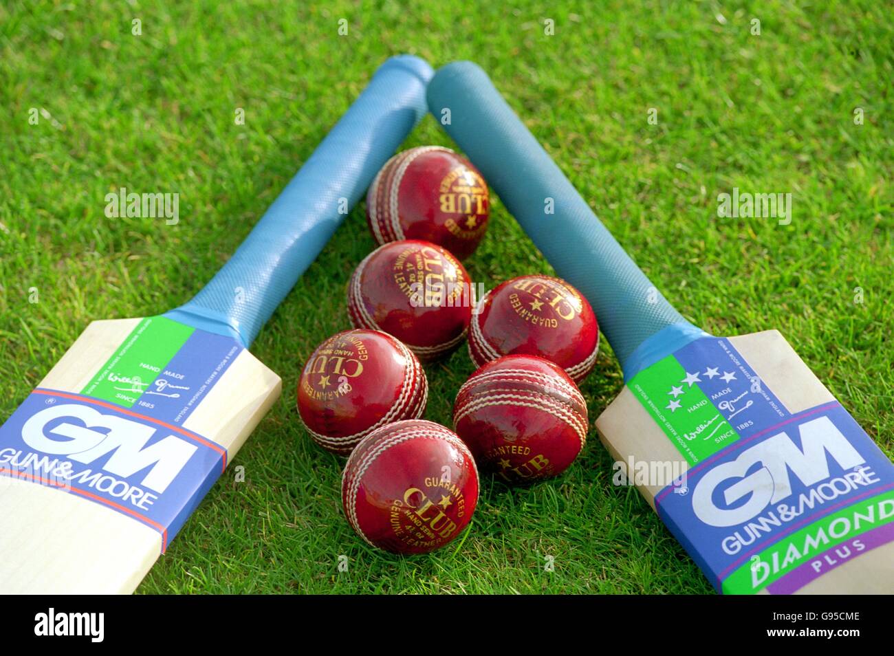 Cricket - Balls and Bats. Cricket bats and balls Stock Photo - Alamy