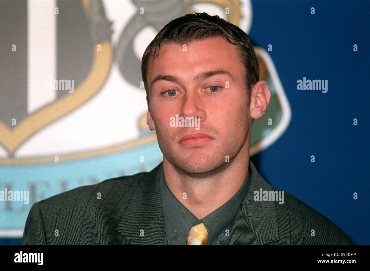 Duncan Ferguson Signs Newcastle United High Resolution Stock ...