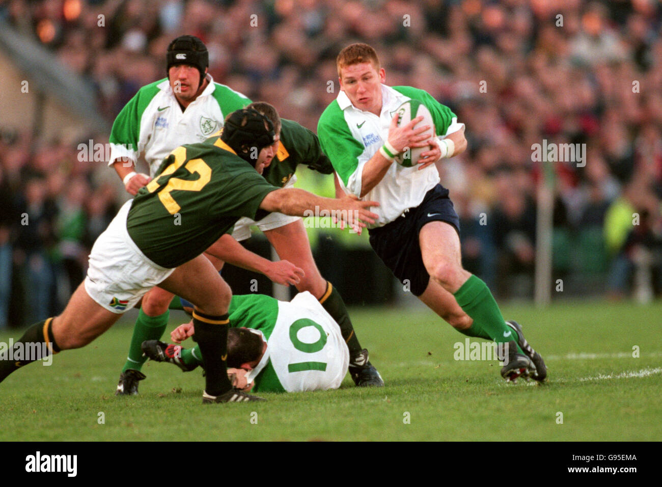 South africas naka drotske makes grab irelands kevin maggs hi-res stock ...