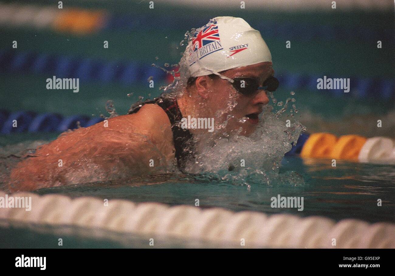Sue rolph in action in the womens 100m individual medley hi-res stock ...