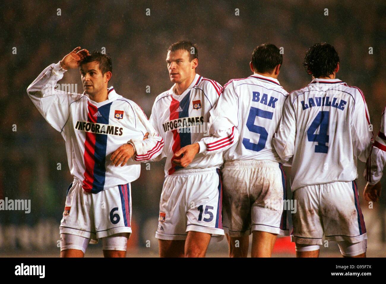 (left-right) Olympique Lyon's Philippe Violeau, Christophe Delmotte ...