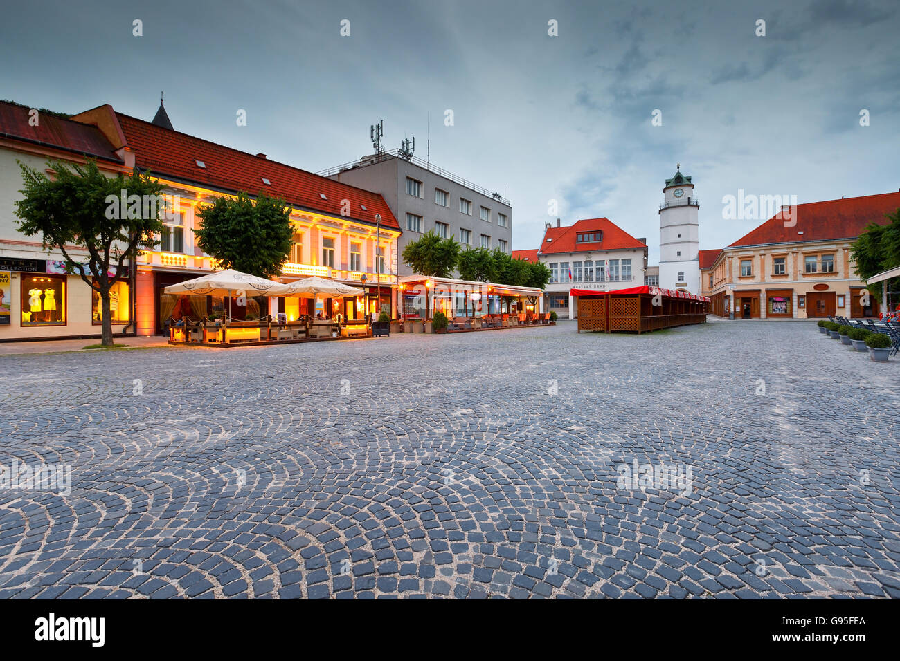 Square in the old town of Trencin, Slovakia Stock Photo - Alamy