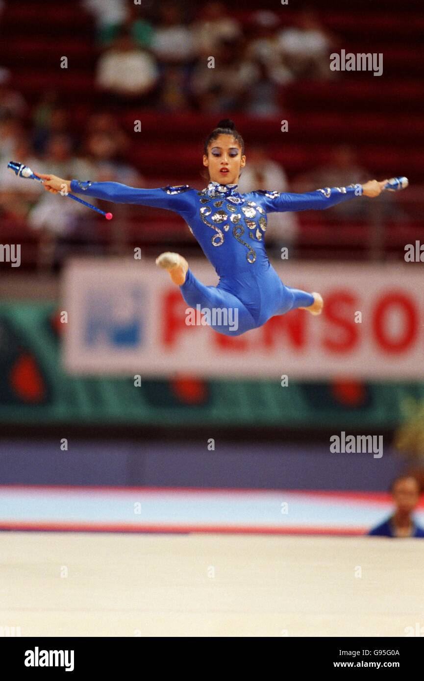 Angela Georgiou of Cyprus competing in the clubs final Stock Photo - Alamy