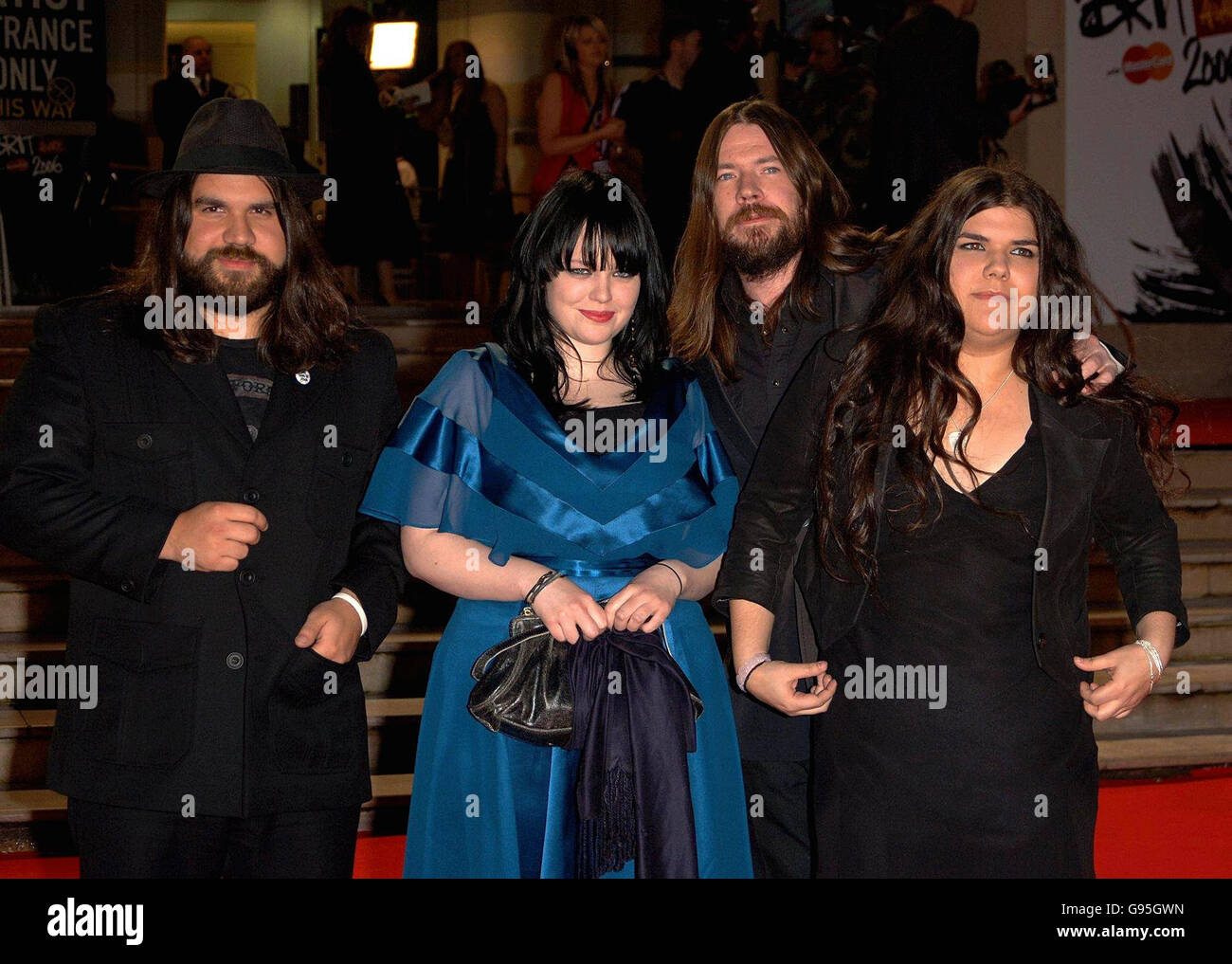 The Magic Numbers arrive for the Brit Awards 2006, at Earls Court, west ...