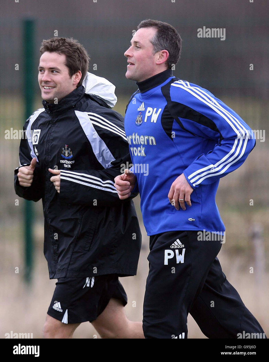 Newcastle United's Michael Owen during a training session at Longbenton ...