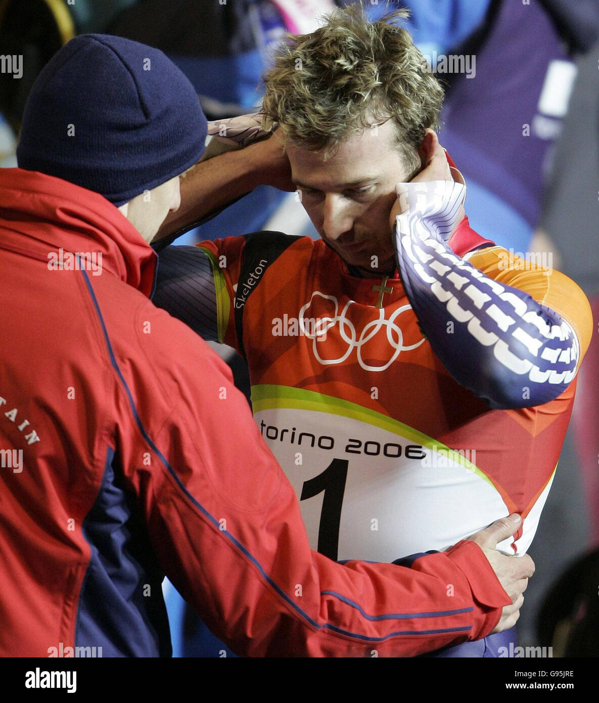 Great Britain's Adam Pengilly shows his dejection following the second ...