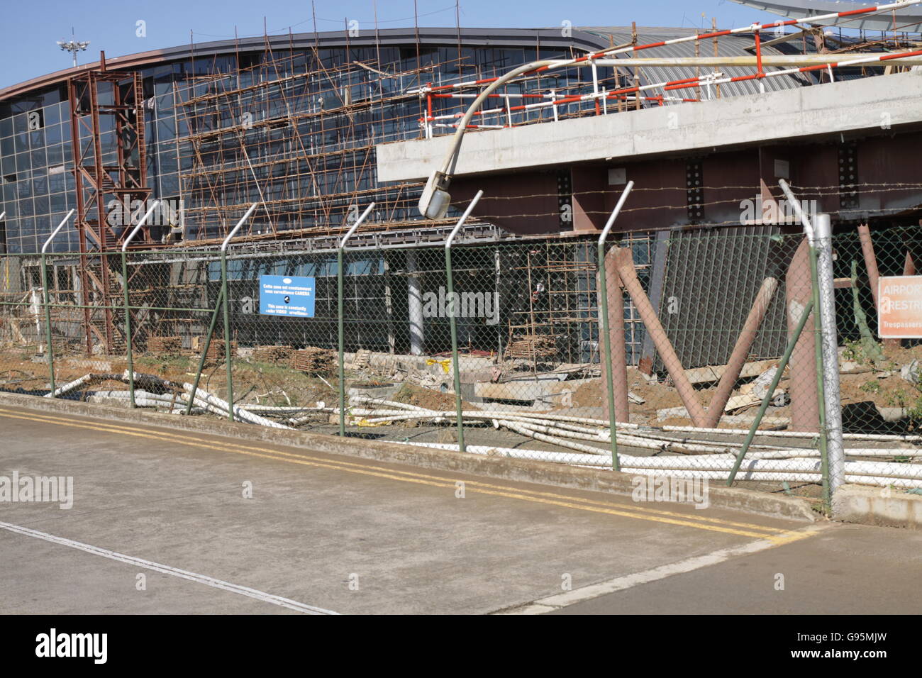 Ssr Int. Airport. Under Construction. Mauritius Stock Photo - Alamy