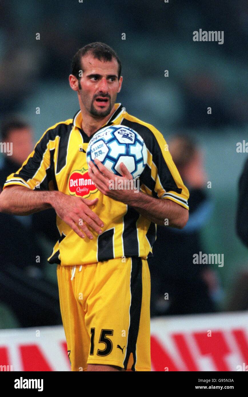 Giuseppe pancaro of lazio about to take a throw in hi-res stock ...