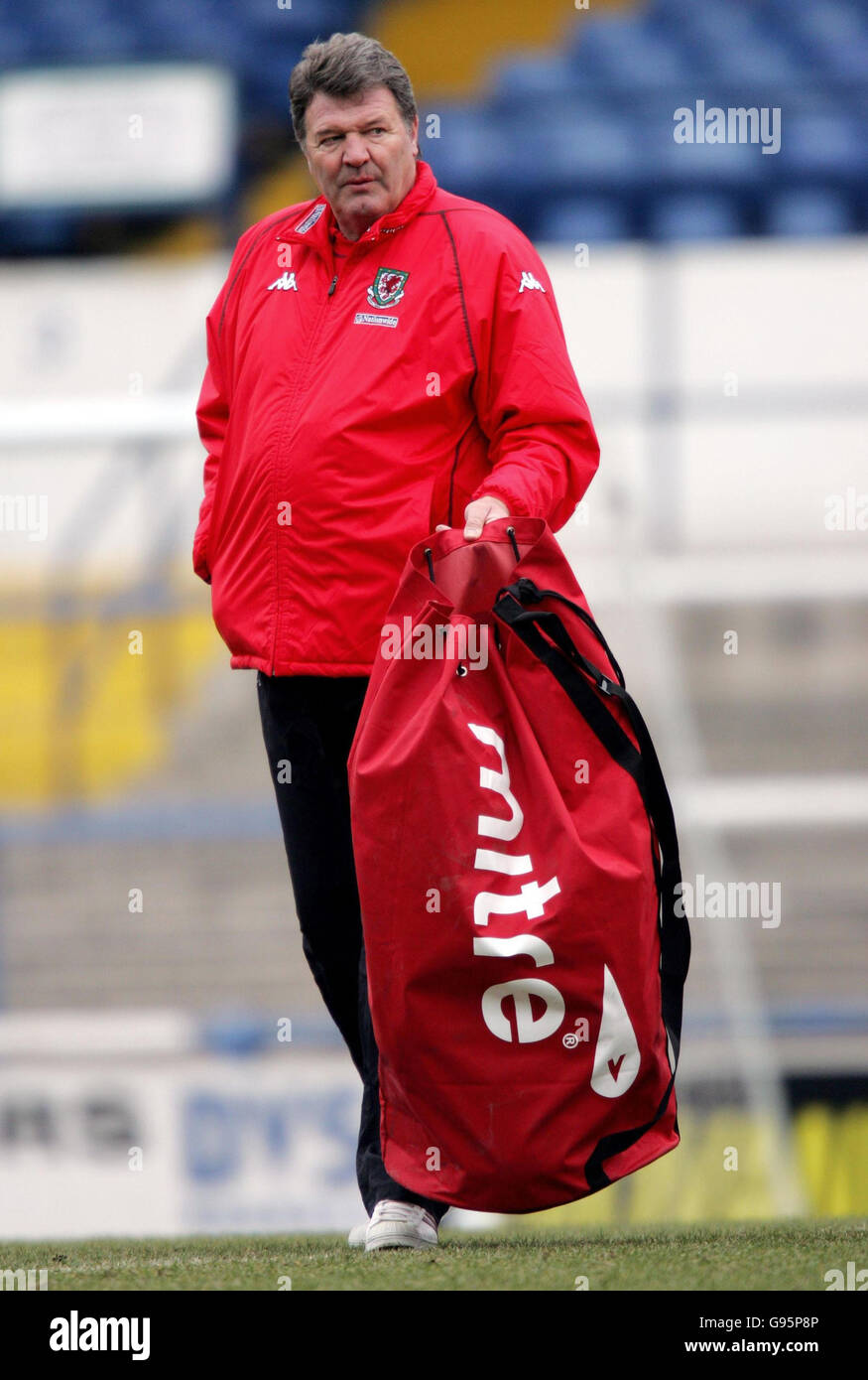 Wales coach John Toshack during a training session at Ninian Park ...