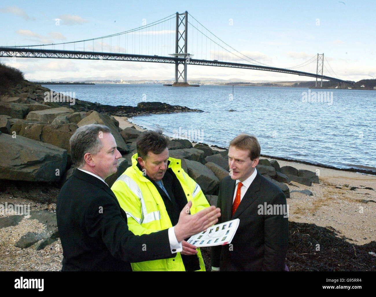 Scottish First Minister Jack McConnell, Bill Valentine, the chief ...