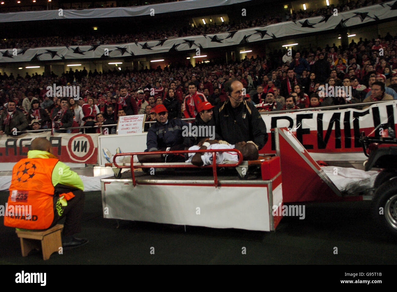 Liverpool's Mohamed Sissoko is stretchered off during match against ...