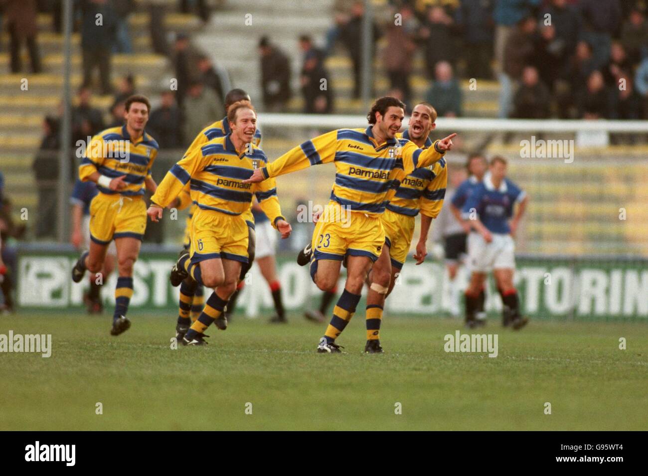 Soccer uefa cup third round second leg parma v rangers hi-res stock ...
