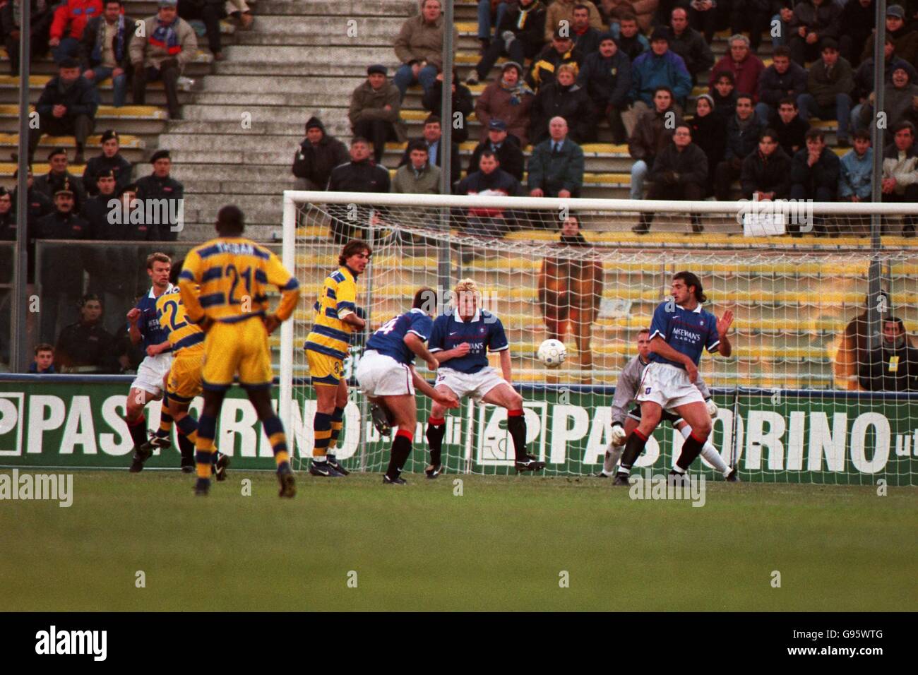 Soccer uefa cup third round second leg parma v rangers hi-res stock ...