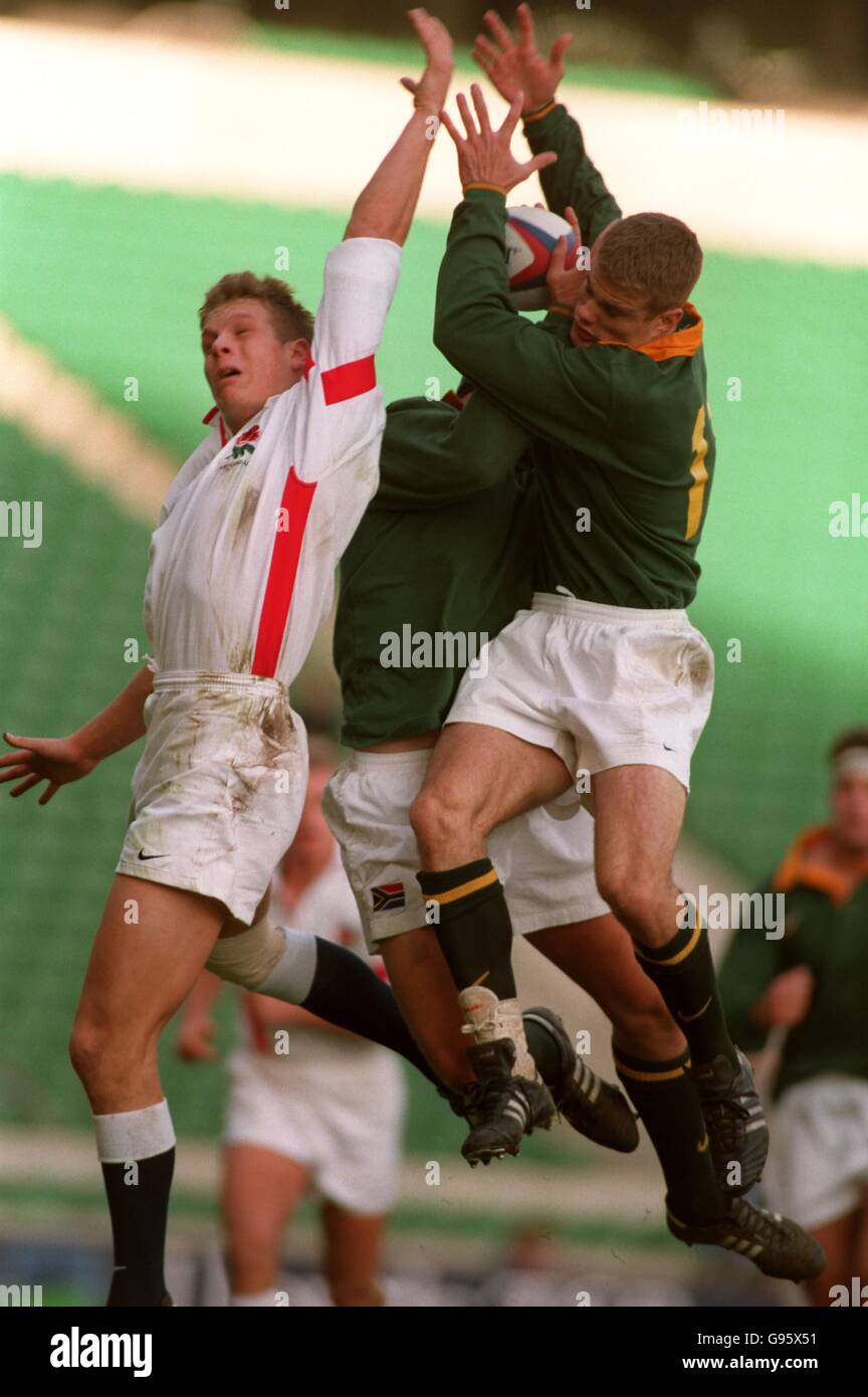England's Lee Best (left) and South Africa's Friedrich Lombard (right ...