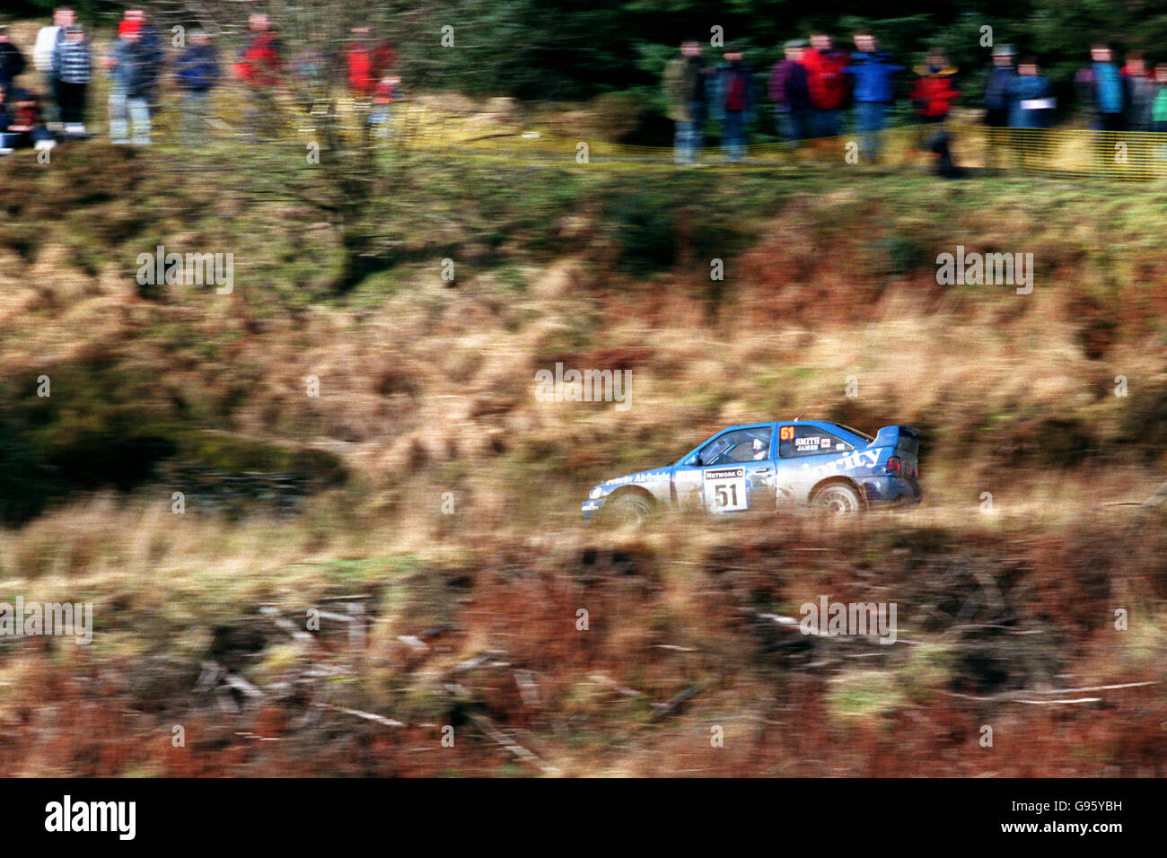 Geoff Smith and Ryland James driving through the scrubland Stock Photo ...