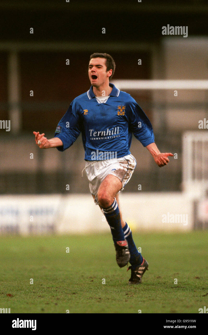 Austin Berkley of Shrewsbury Town celebrates scoring the first ...