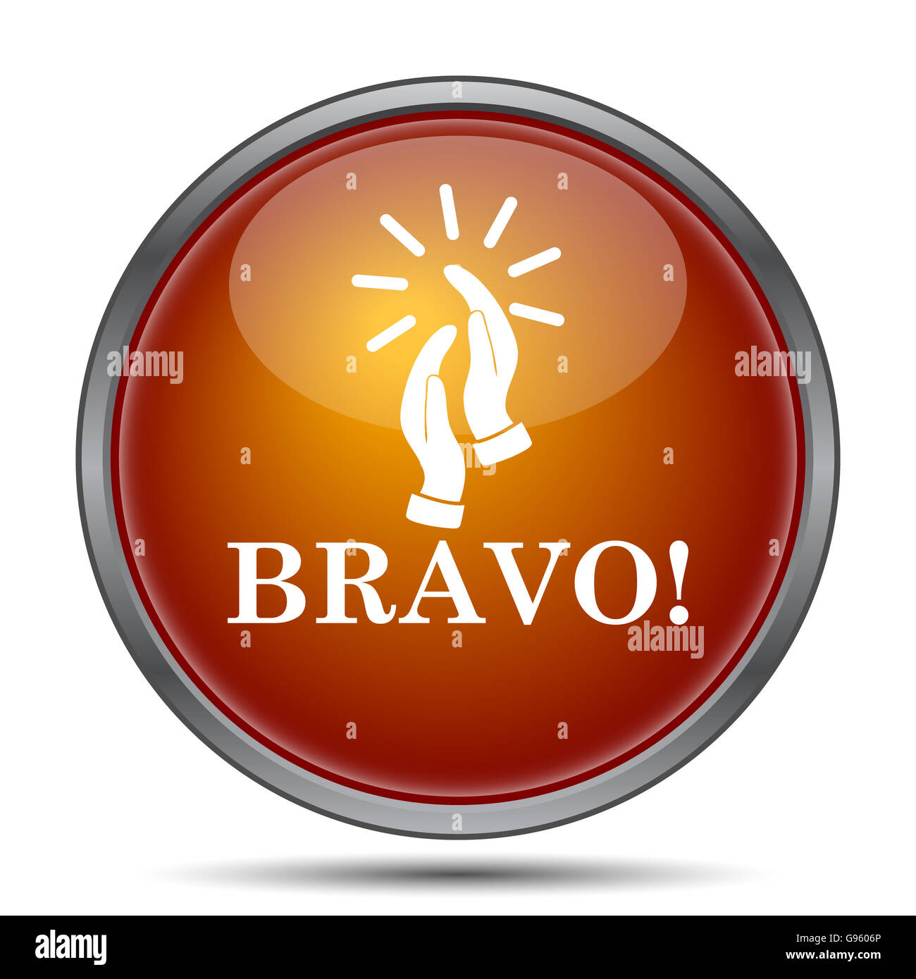 Bravo icon. Internet button on white background Stock Photo - Alamy