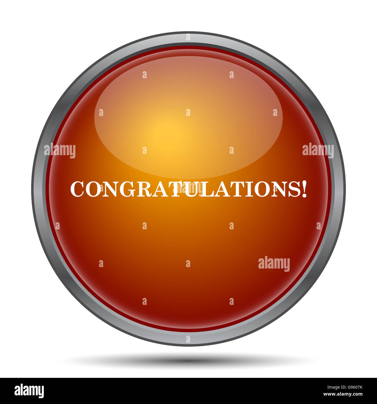Congratulations icon. Internet button on white background Stock Photo ...