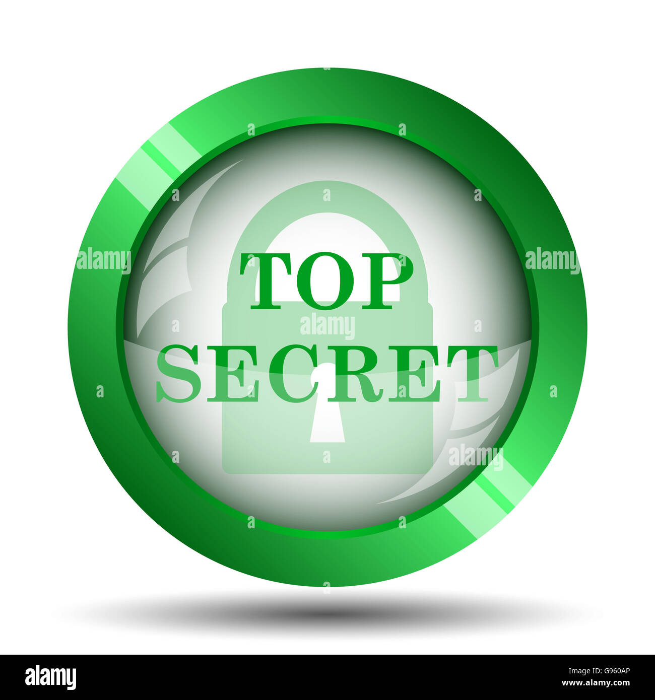 Top secret icon. Internet button on white background Stock Photo - Alamy