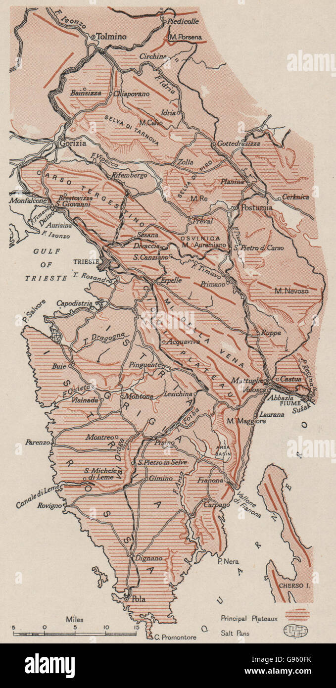 CROATIA: Istria. WW2 ROYAL NAVY INTELLIGENCE MAP, 1944 Stock Photo - Alamy