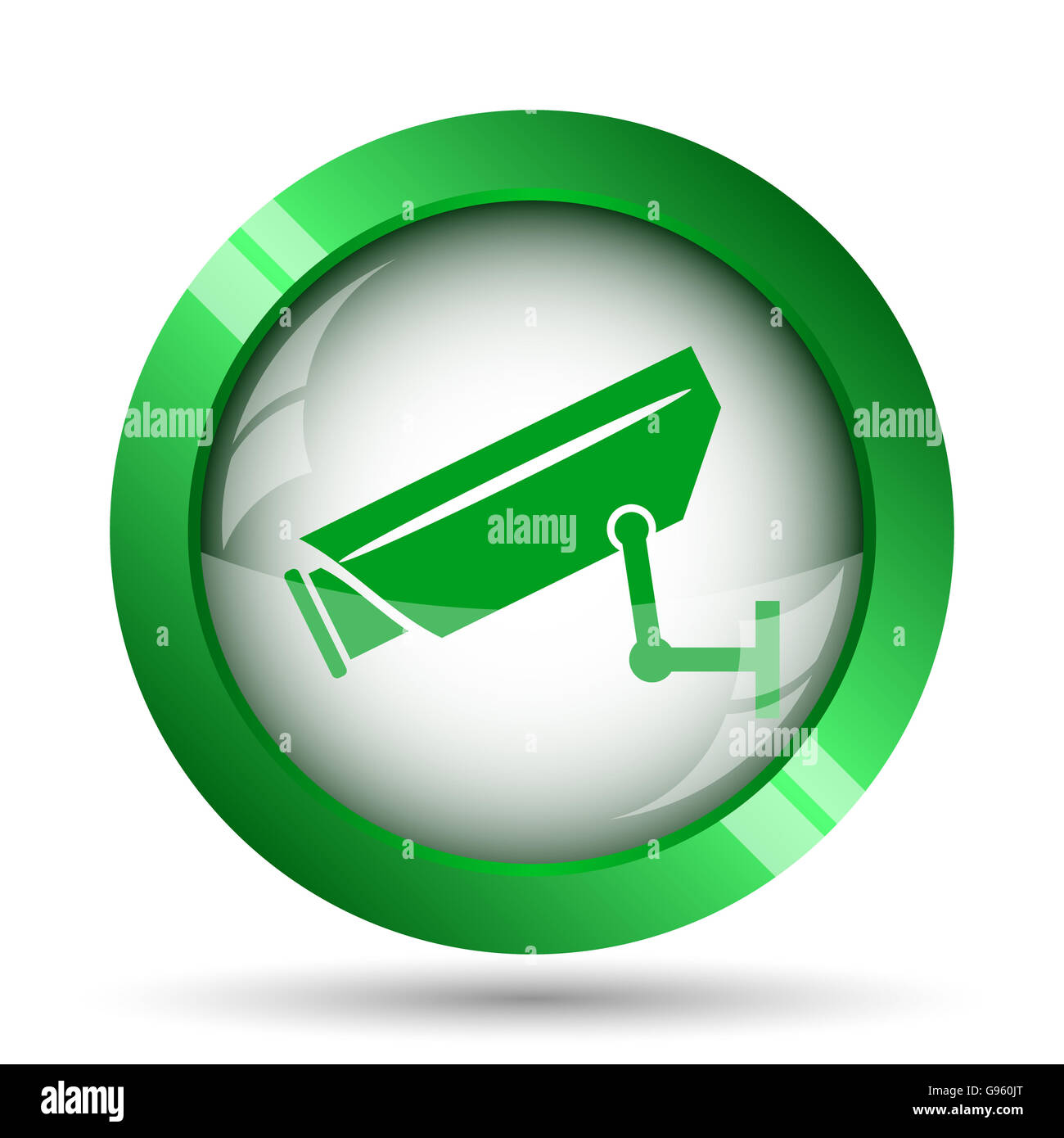 Surveillance camera icon. Internet button on white background Stock ...