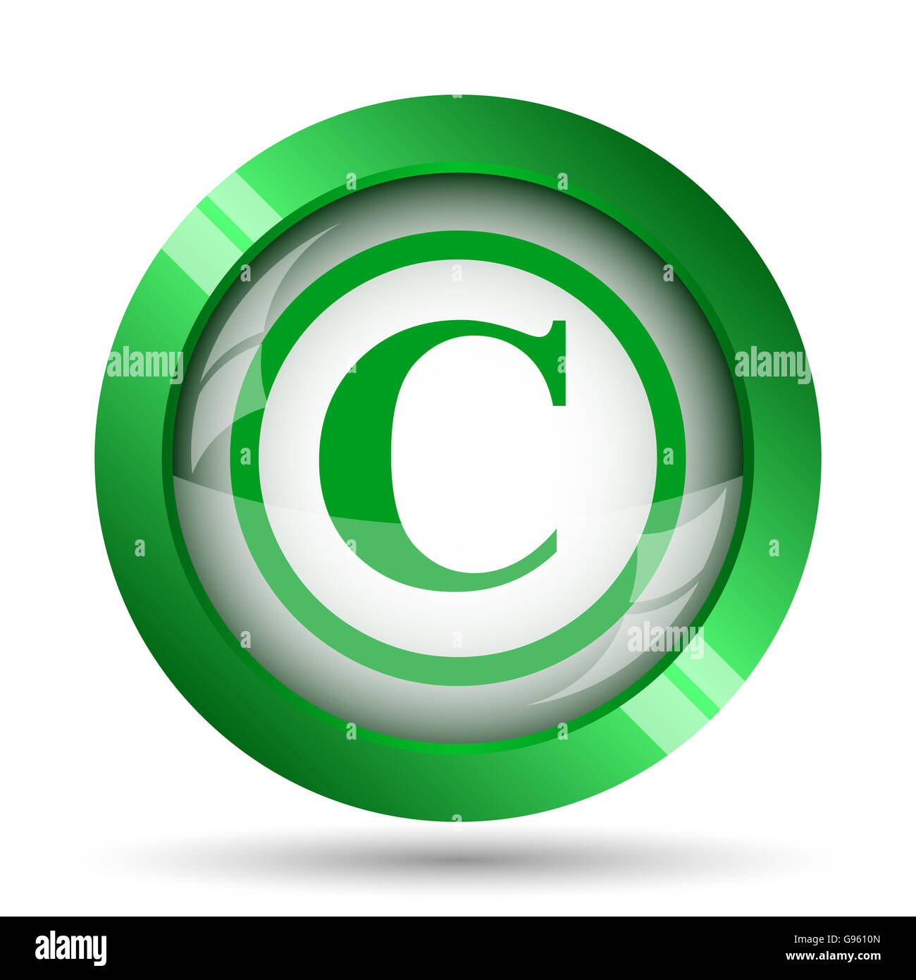 Copyright icon. Internet button on white background Stock Photo - Alamy