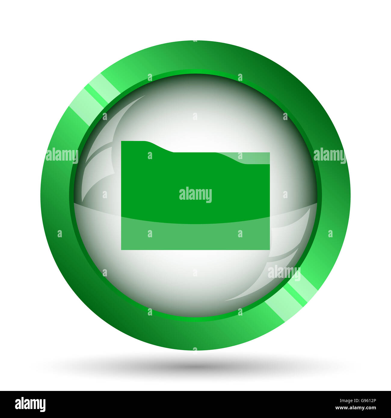Folder icon. Internet button on white background Stock Photo - Alamy