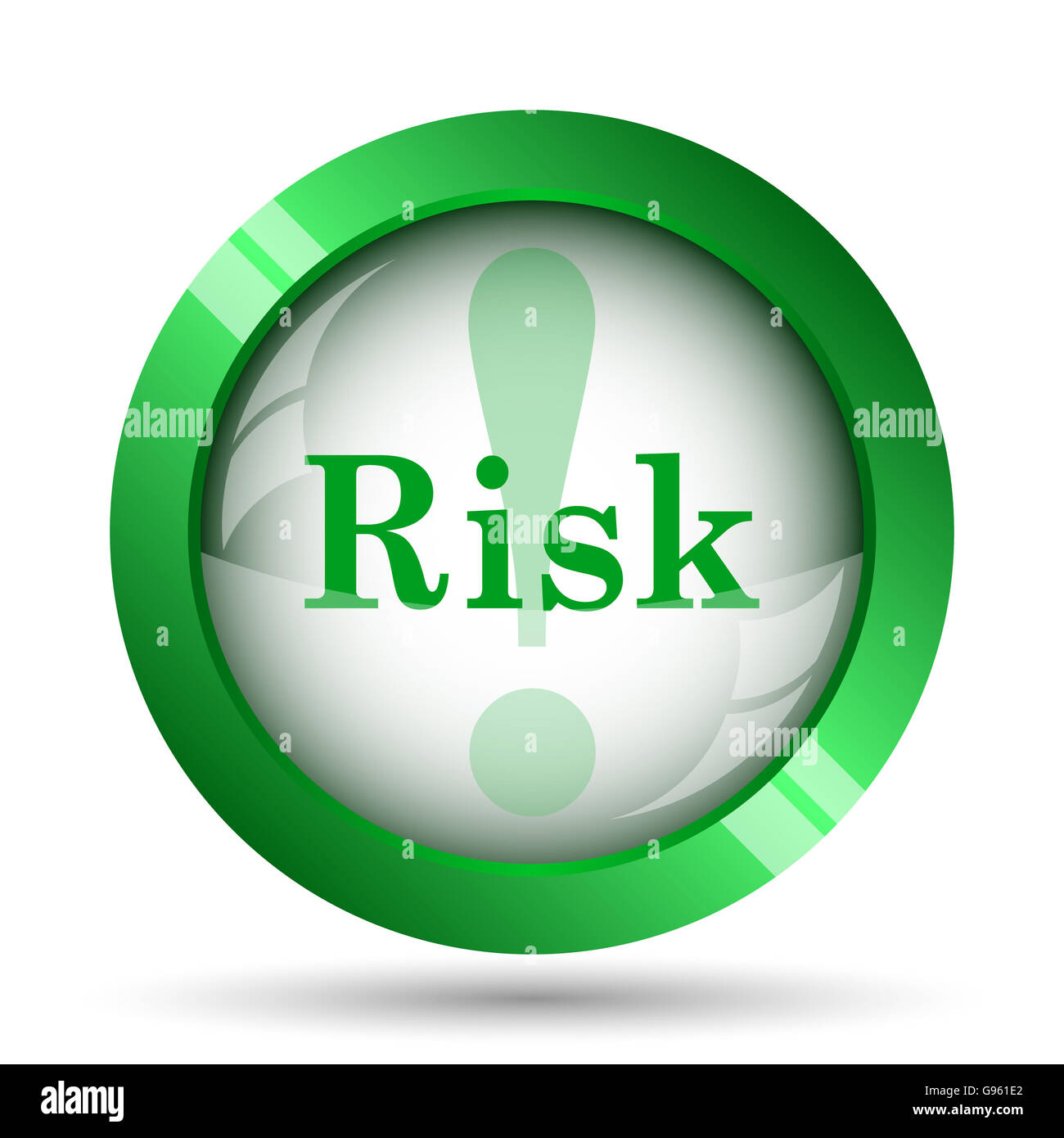 Risk icon. Internet button on white background Stock Photo - Alamy