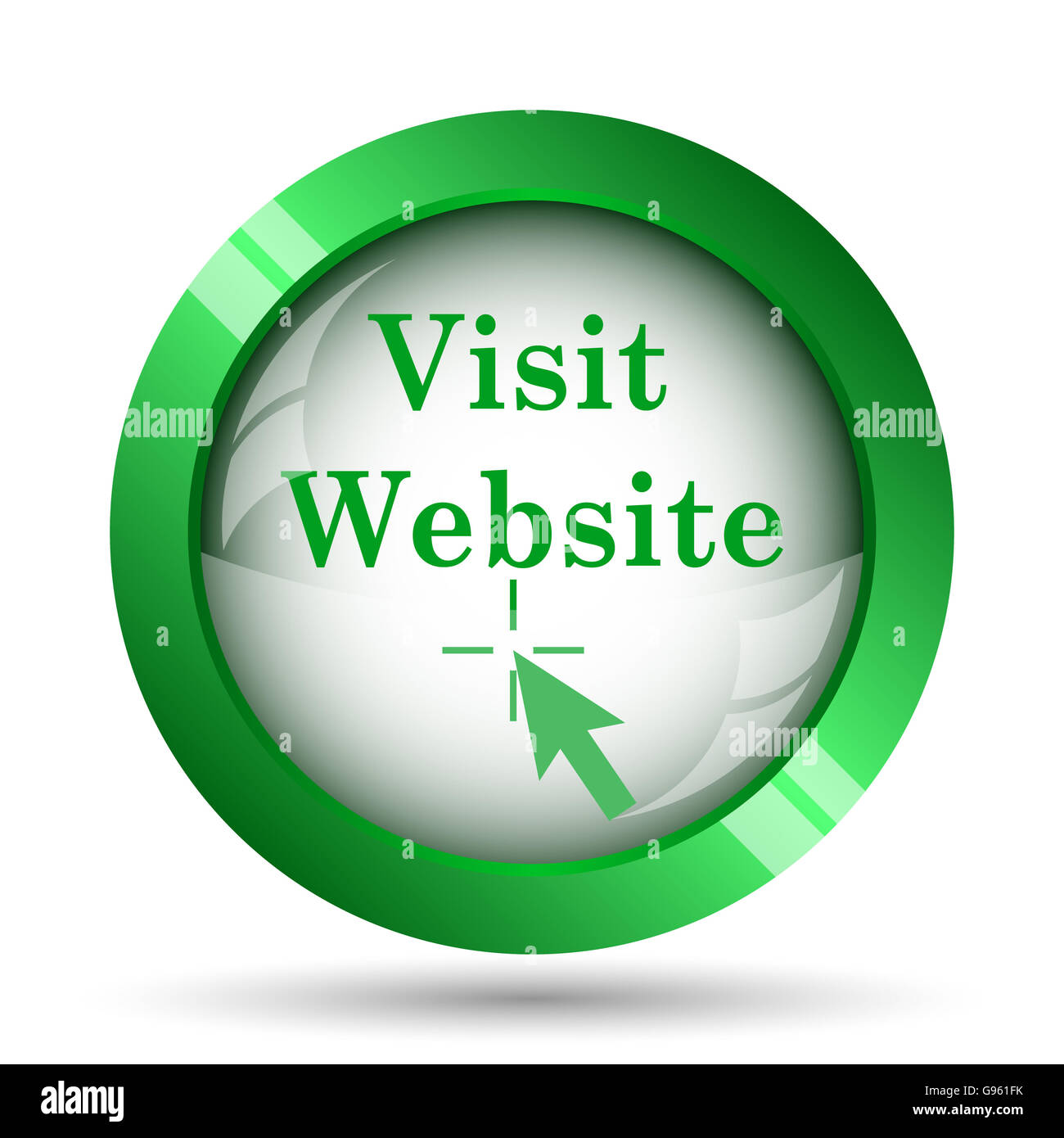 Visit website icon. Internet button on white background Stock Photo - Alamy