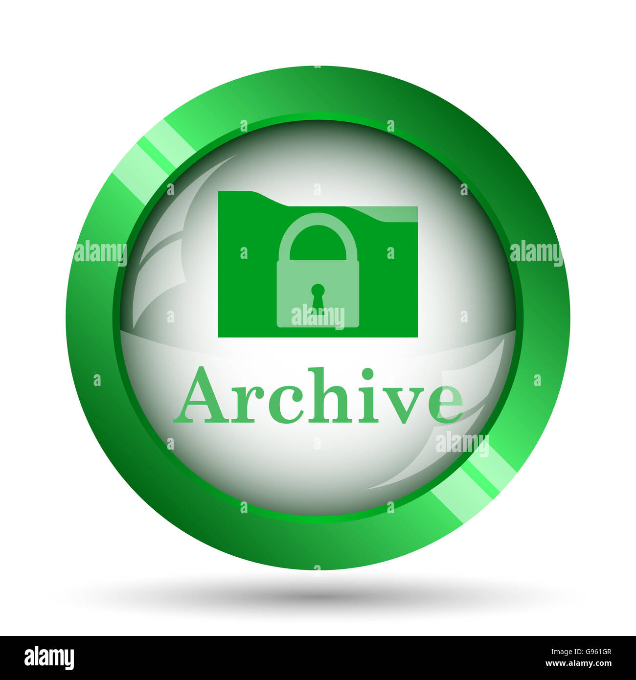 Archive icon. Internet button on white background Stock Photo - Alamy