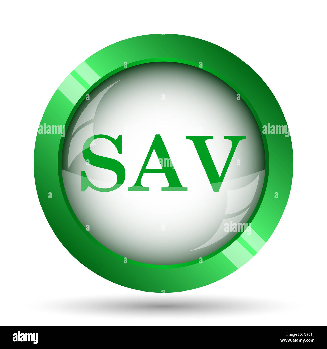 SAV icon. Internet button on white background Stock Photo - Alamy