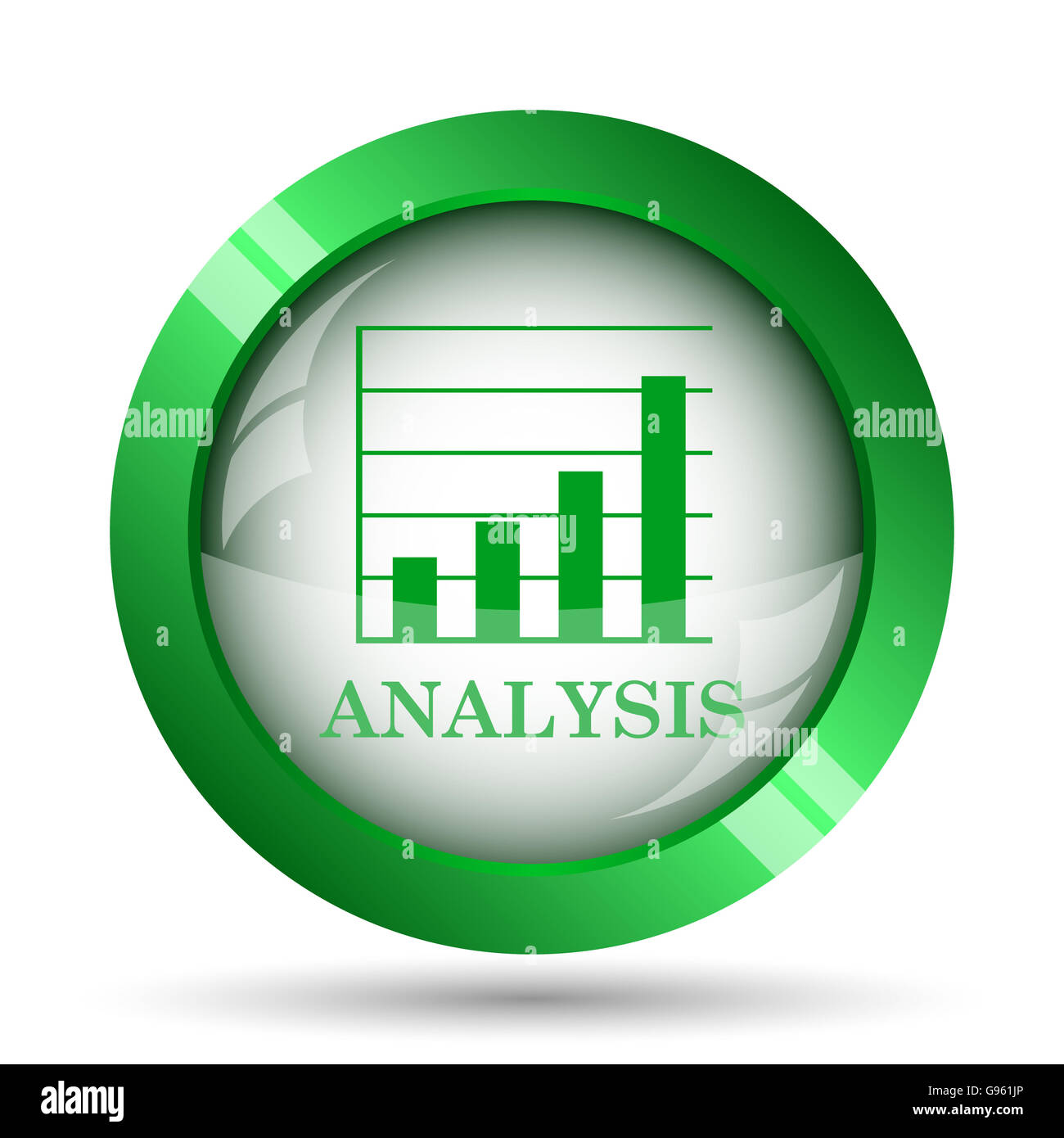 Analysis icon. Internet button on white background Stock Photo - Alamy
