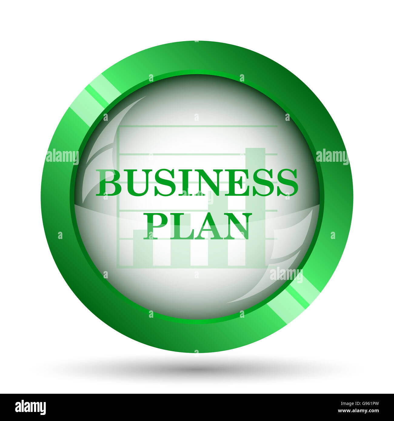 Business plan icon. Internet button on white background Stock Photo - Alamy